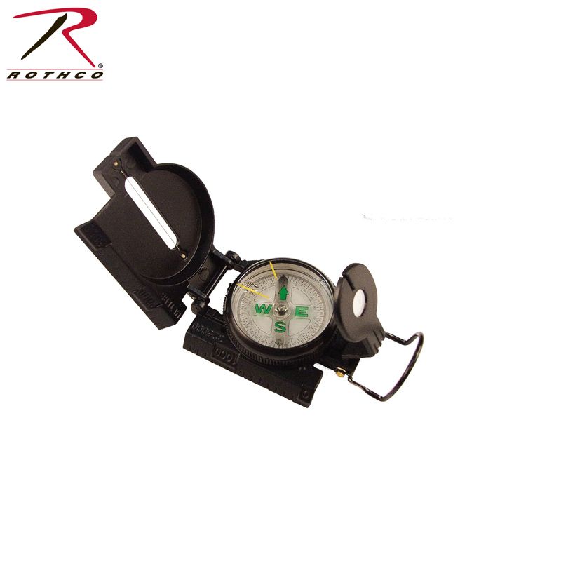 Rothco Lensatic Tactical/Survival Compass w/Map Navigation Black ...