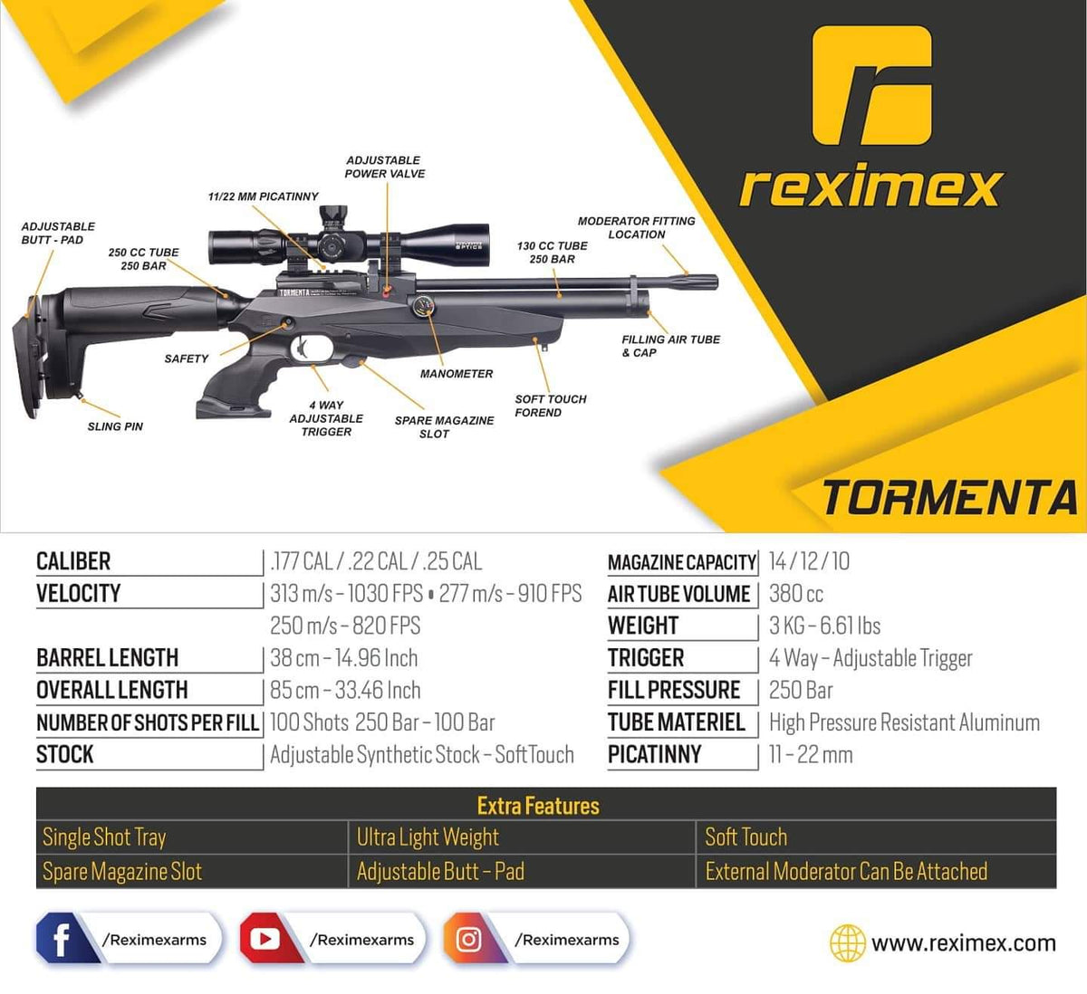 Reximex Tormenta PCP 5.5mm – Karani Outdoor & Tactical