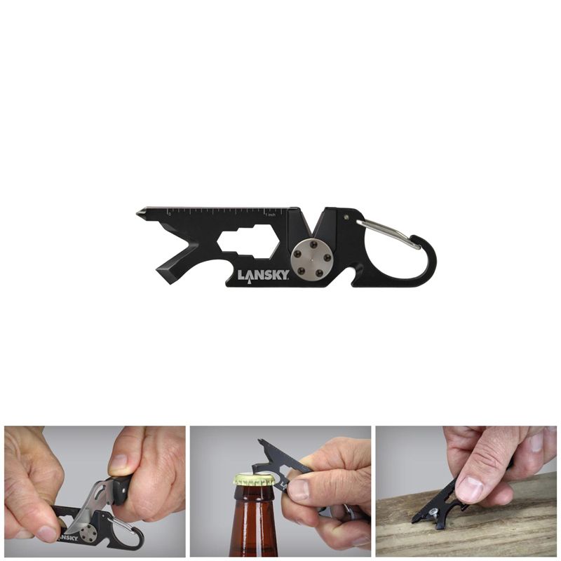 Lansky Roadie Sharpener w/Carabiner 8-in-1 Key Tool – Karani Outdoor ...